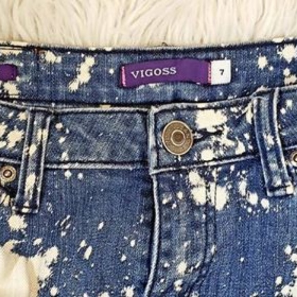 Vigoss | Skirts | Vigoss Bleached Micro Mini Blue Denim Skirt Size 7 ...